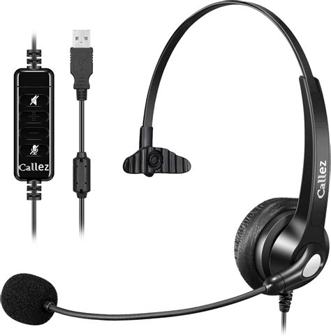Amazon Com Yealink UH USB Headset With Microphone For PC Laptop Headphones With Noise
