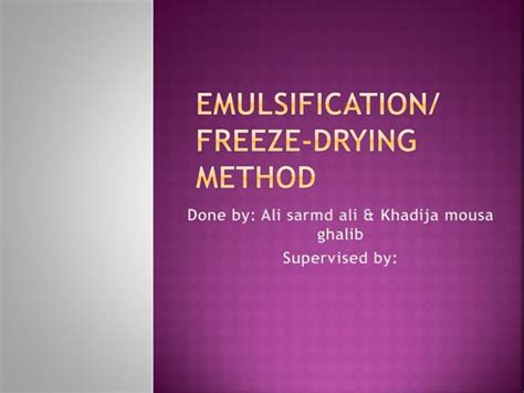 Tissu Engineering Freeze Drying Method Pptx