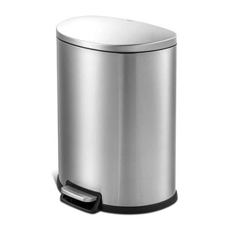 Qualiazero 50l 13gal Heavy Duty Hands Free Stainless Steel Commercial