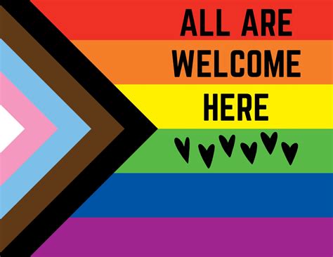 All Are Welcome Here Flag Printable Etsy