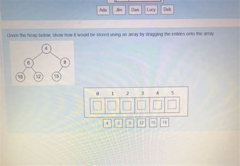 Solved Given The Heap Below Show How It Would Be Stored