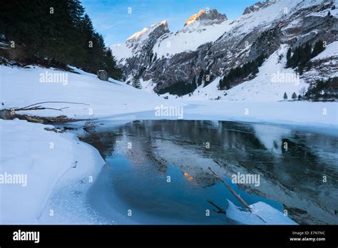 Seealpsee Lake Switzerland Europe Canton Appenzell Appenzell