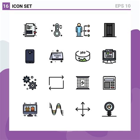 Set Of 16 Vector Flat Color Filled Lines On Grid For Phone Pitch Link Game Activities Editable