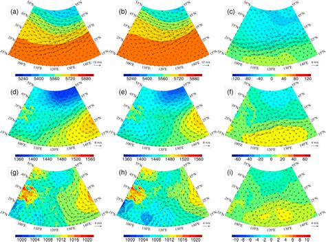 The Left Panels The Composite Weather Charts For The Years With