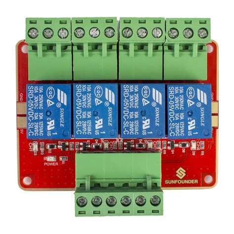 Buy SUNFOUNDER Channel DC V Relay Module With Optocoupler High Level Trigger Expansion Board