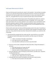 Sample Midterm Exam Docx Sample Midterm Exam For HAP