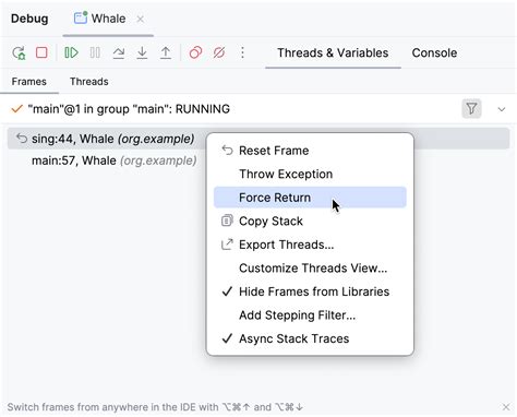 Alter The Programs Execution Flow Intellij Idea Documentation
