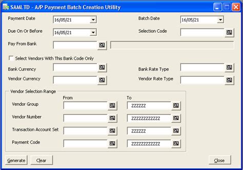 Customized Ap Payment Batch Creation Screen To Generate An Ap Payment