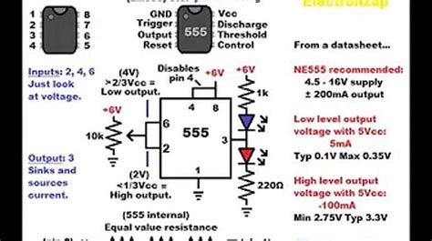 555 Timer Schmitt Trigger Inverter With Leds Trimpot Controlled