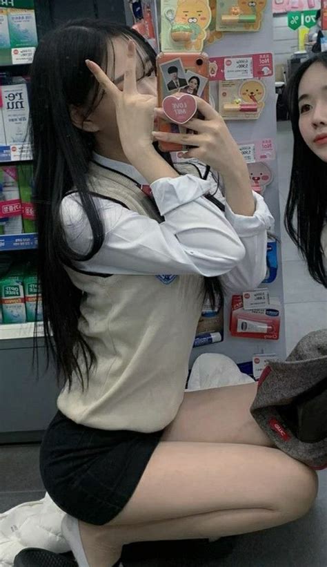 Annie~~ 교복 패션 교복 스타일 두꺼운 허벅지