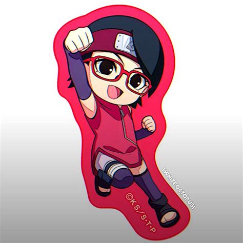 Sarada Icon Эскиз персонажа Чиби Аниме