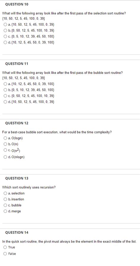 Solved Question What Will The Following Array Look Like Chegg