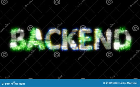 green cybernetic text backend with noise distortion isolated object