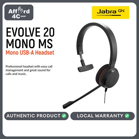 Jabra Evolve Ms Mono Usb A Headset Lazada Ph
