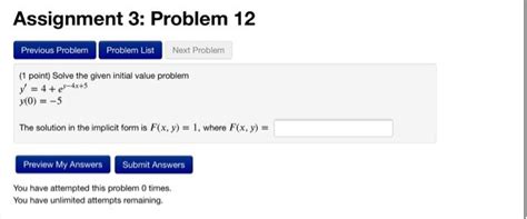 solved assignment 3 problem 12 previous problem problem