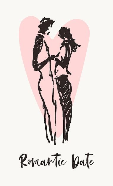 Premium Vector A Loving Couple Kissing