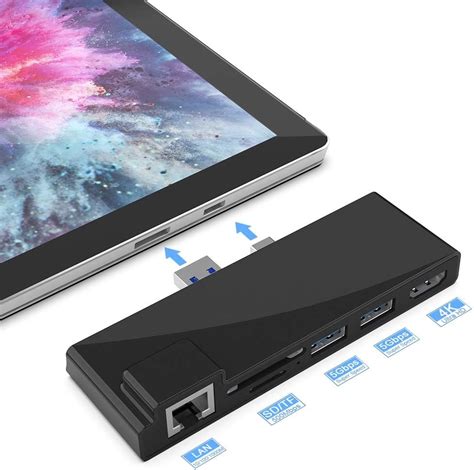 Upgraded Versionsurkit Surface Pro Usb Hub With M Ethernet Port K Hdmi X Usb