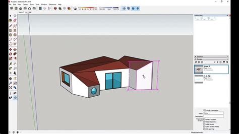 Sketchup Pro Tutorial 2 Class 16 Scene Style Youtube
