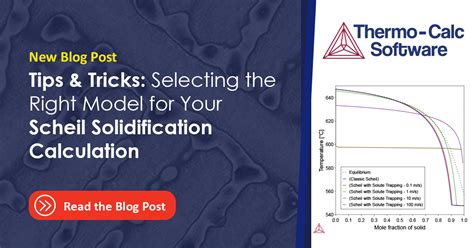 Selecting Scheil Solidification Calculation Thermo Calc Software