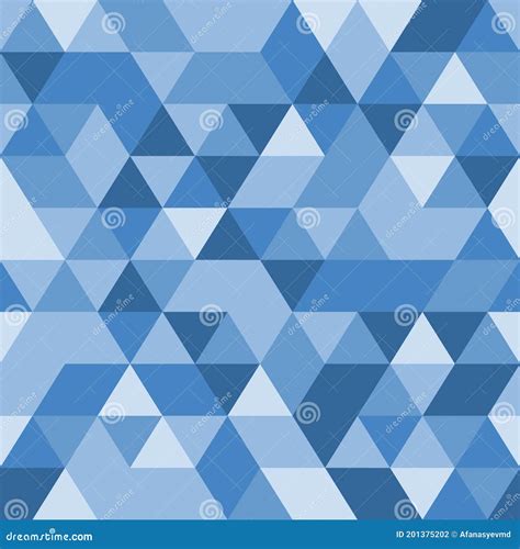 Blue Triangular Background Seamless Geometric Pattern Blue Triangles Low Poly Template