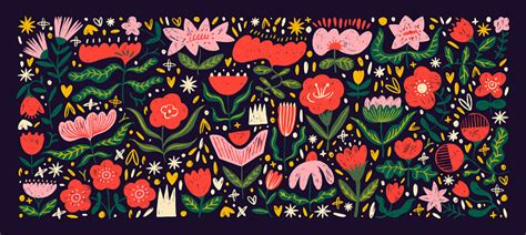 크레용으로 그려진 화려한 귀여운 어린아이 같은 꽃 손으로 그린 어린아이 가리 스타일 식물 컬렉션 꽃무늬에 대한 스톡 벡터 아트 및 기타 이미지 Istock