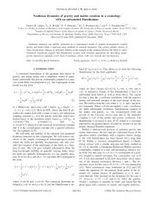 Pdf Nonlinear Dynamics Of Gravity And Matter Creation In A Cosmology