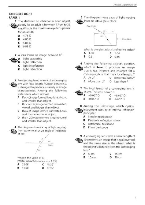 Pdf Physics Form 4 Chapter 5 Light Exercises Dokumentips