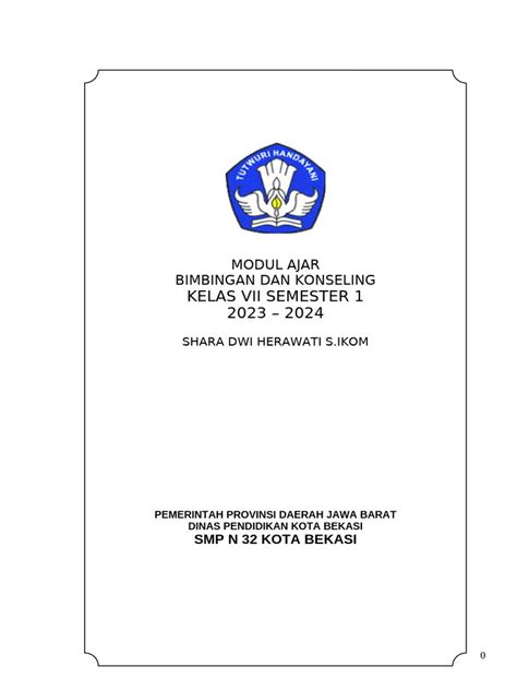 Modul Ajar Bk Semester I 2023 Lengkap Sasa Pdf