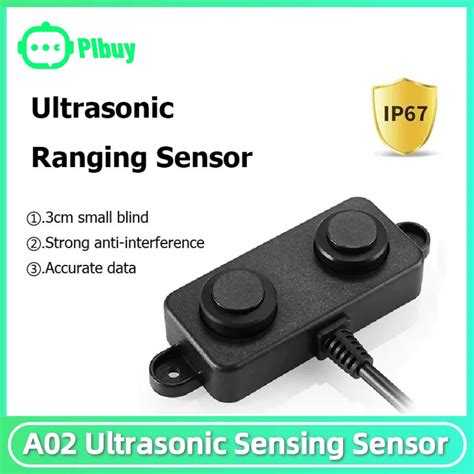 A02 Ultrasonic Sensing Sensor Uart Waterproof Ranging Module 450cm Rs485 I2c Pwm Robot Agv Small