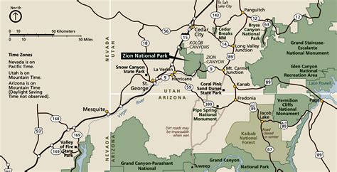 Zion National Park Hiking Map