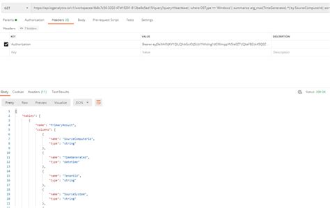 How To Run Log Analytics Query Using Azure Api Stack Overflow