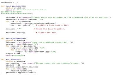 Solved Grade Book I Have To Write A Gradebook Program In Python And I 1 Answer