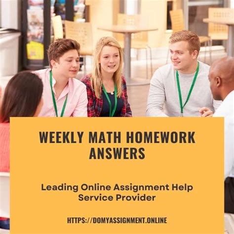 The Best Way To Learn Weekly Math Homework Answers