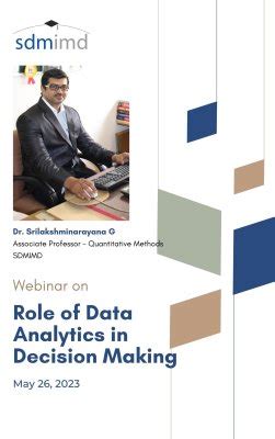 Webinar On Role Of Data Analytics In Decision Making SDMIMD
