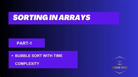Sorting Of Arrays Part 1 Youtube