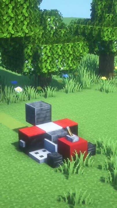 Minecraft Build A Lawn Mower In Your Garden 🏡 Shorts Youtube