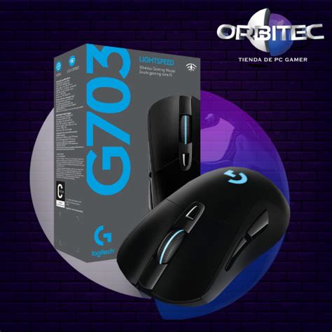 Logitech G703 Wireless Lightspeed Black Orbitec Ecuador