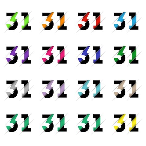 Premium Vector Paper Cut Number Thirty One 31 Realistic 3d Multi