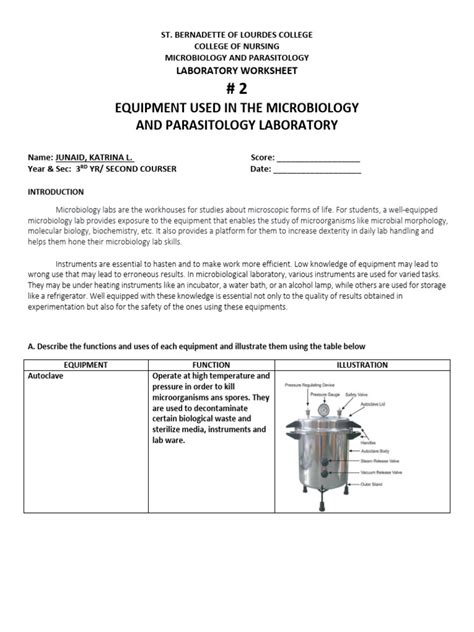 Lab Worksheet 2 Pdf Sterilization Microbiology Microorganism
