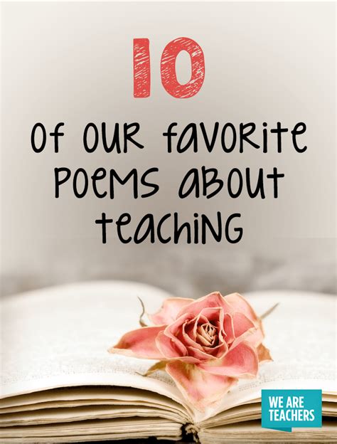 10 Of Our Favorite Poems About Teaching Weareteachers