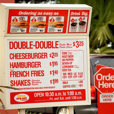 In N Out Menu