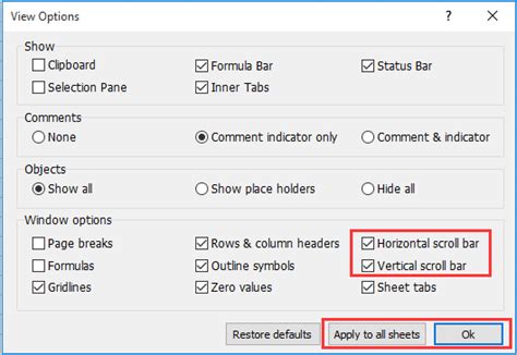 Scrollbars Not Showing In Excel For Mac