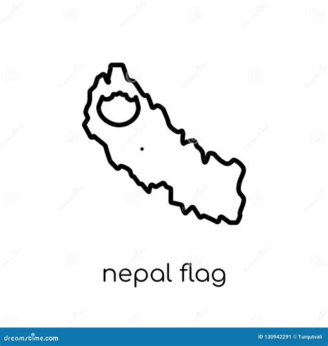 Linear Flags Icon From Maps And Flags Outline Collection Thin Line Flags Icon Isolated On White