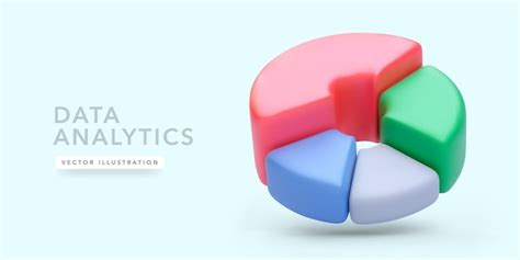 Premium Vector Data Analytics Concept With Realistic Diagram Isolated