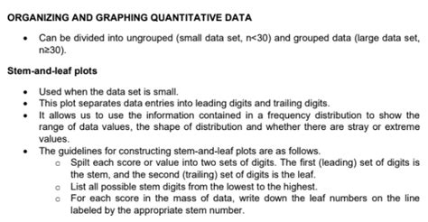 Solved Organizing And Graphing Quantitative Data Can Be