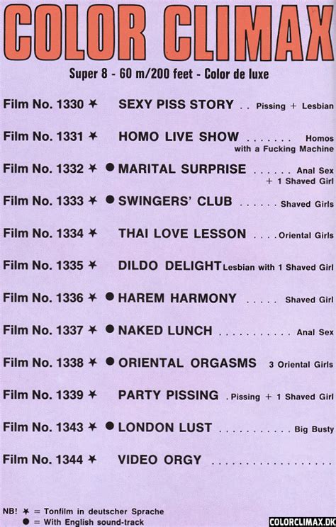 Colorclimaxdk Colorclimax Film Index 1980