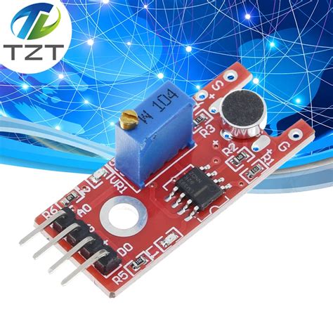 tzt microphone voice sound sensor module for arduino analog digital output sensors ky 038
