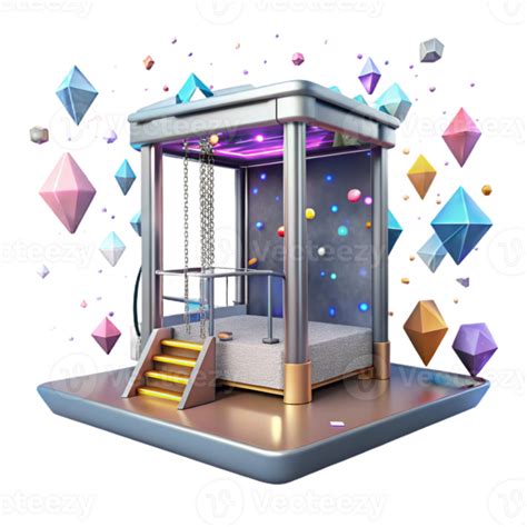 Vibrant Rustic Space Elevator Platform Interior Cutout Exclusive