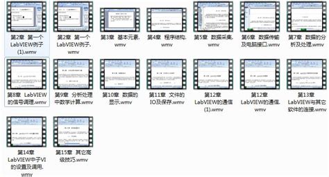 LABVIEW开发实例及技巧讲解全套教学视频 集