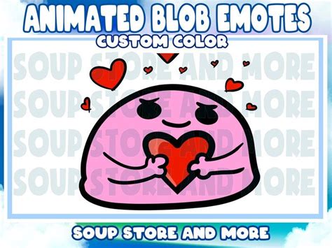 Heart Emote Pink Blob Heart Emote Fot Twitch Twitch Emote Discord Heart Emote Drawing